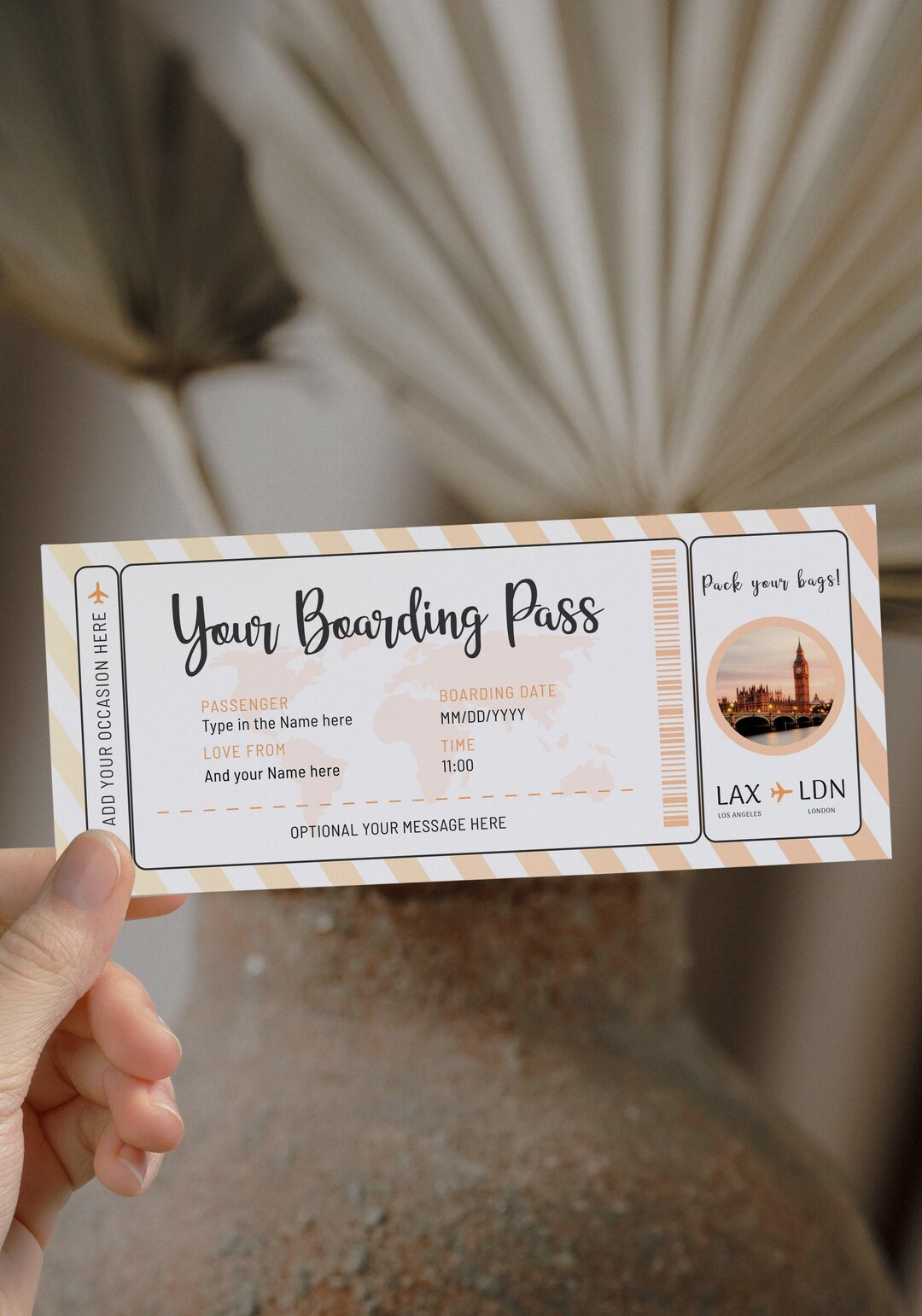 Boarding Pass Surprise Trip Printable, Weekend Getaway Airline Voucher ...