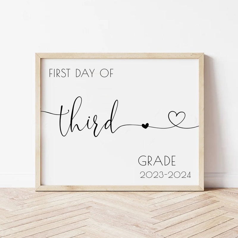 3rd Grade Sign - Etsy