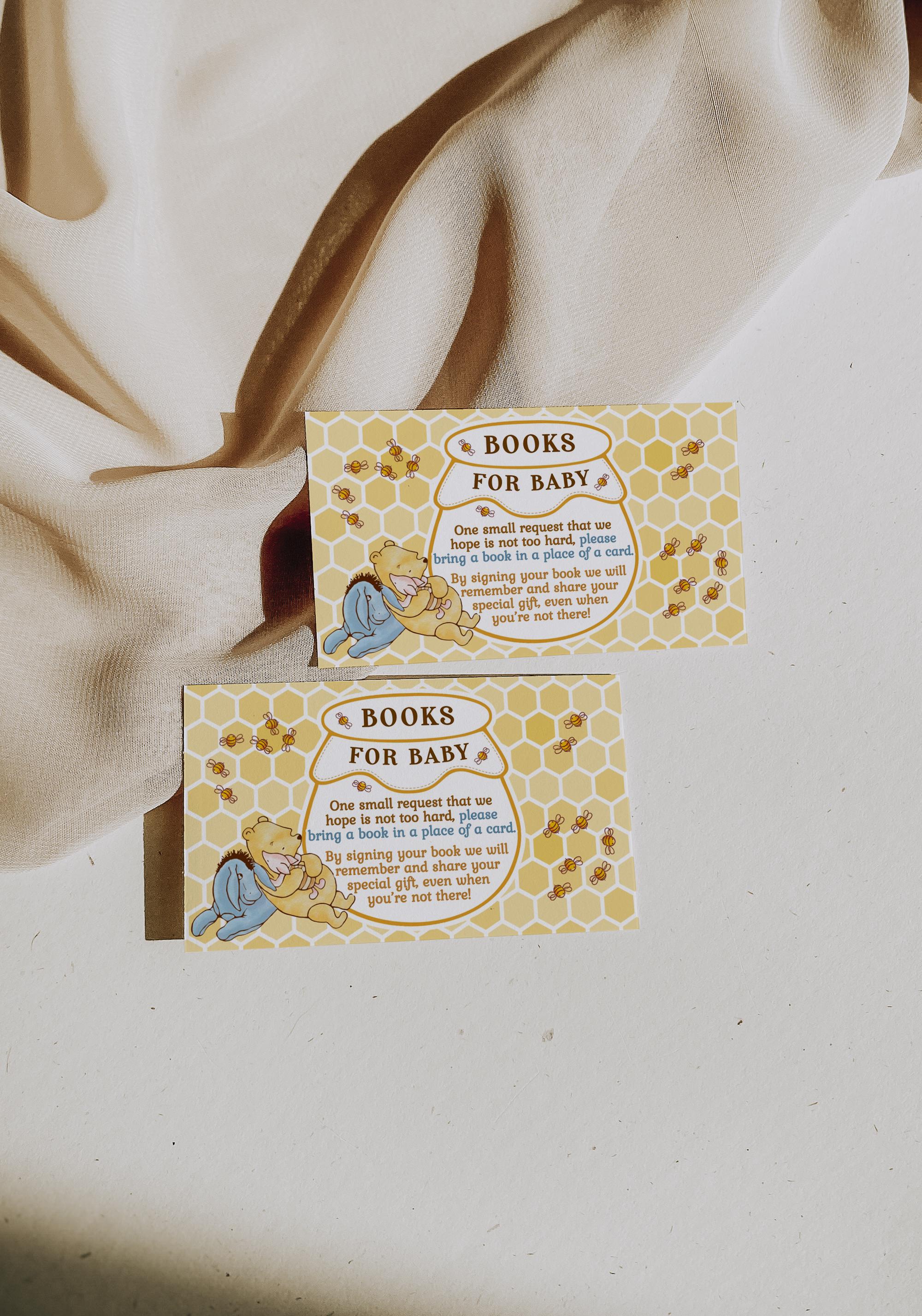 Gender Neutral Classic Pooh Bear Baby Shower Book Request, Winnie the ...