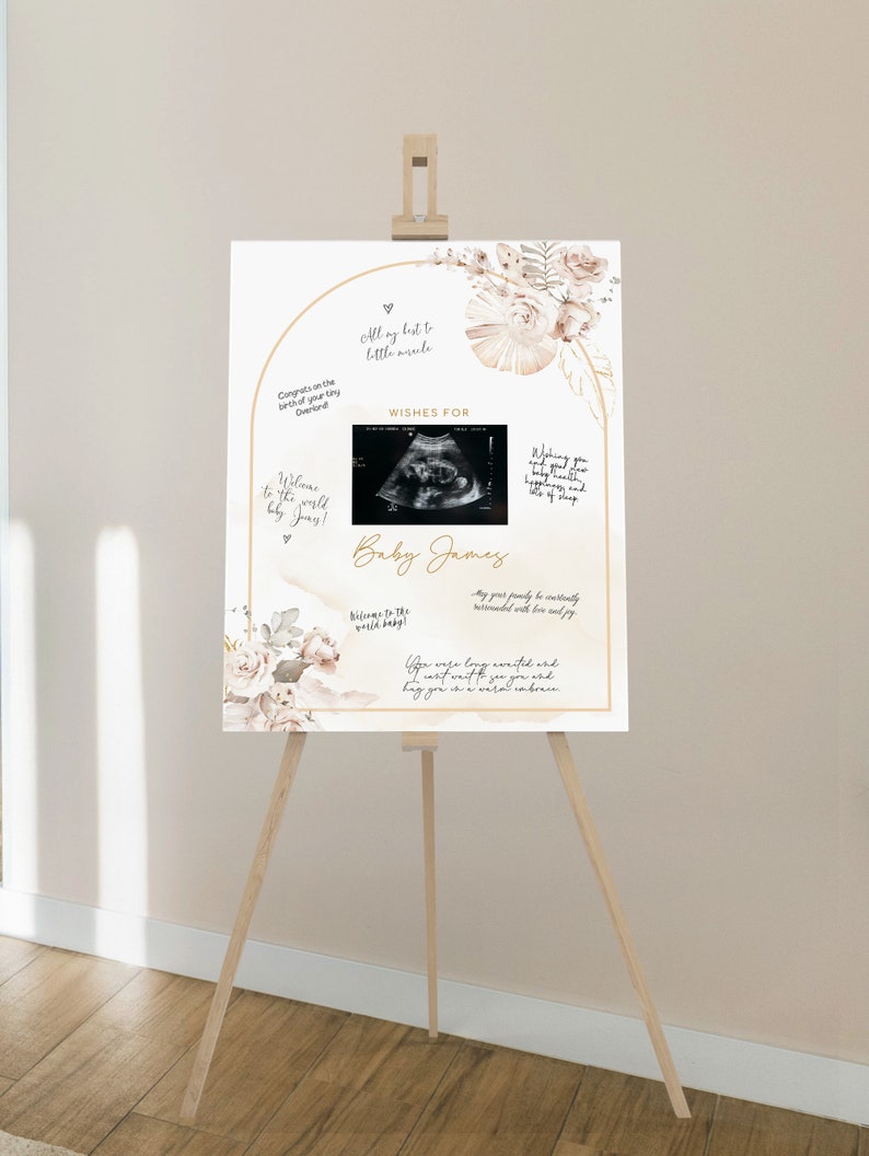 Printable Sonogram Ultrasound Guestbook Sonogram Photo Sign - Etsy