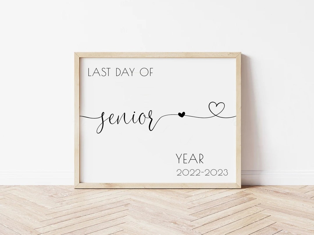 Last Day of School Chalkboard Sign, Printable Last Day of School Sign ...