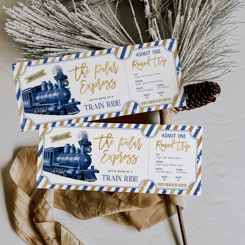 Train Ticket Template - Etsy