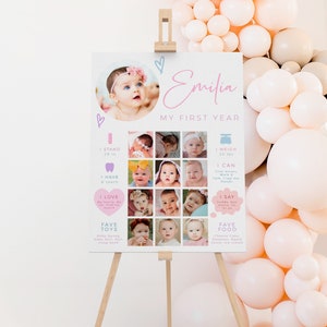 My First Year Collage & Milestone Poster Printable for a Little Baby ...