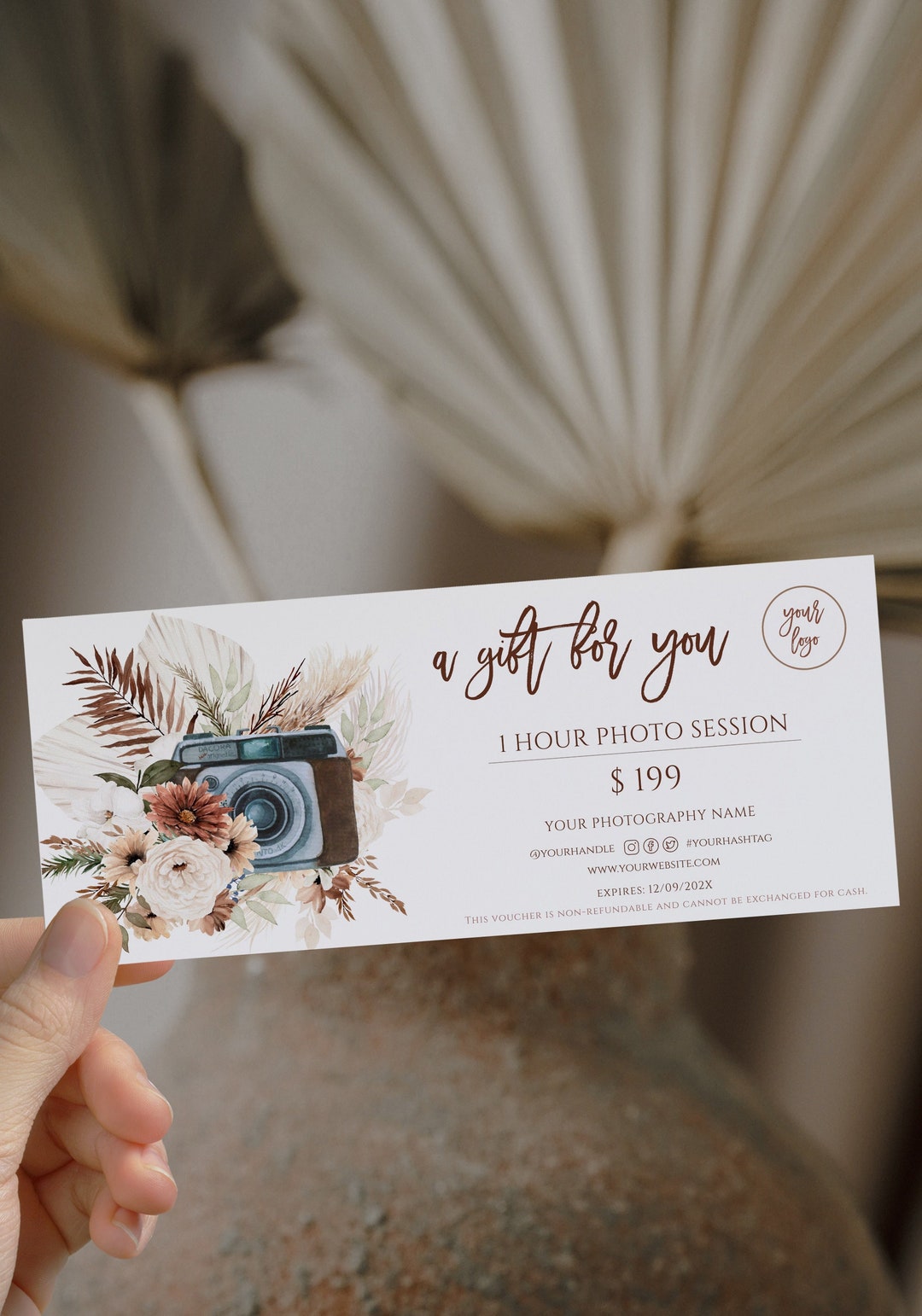 Photography Gift Certificate Template, Modern Gift Certificate ...