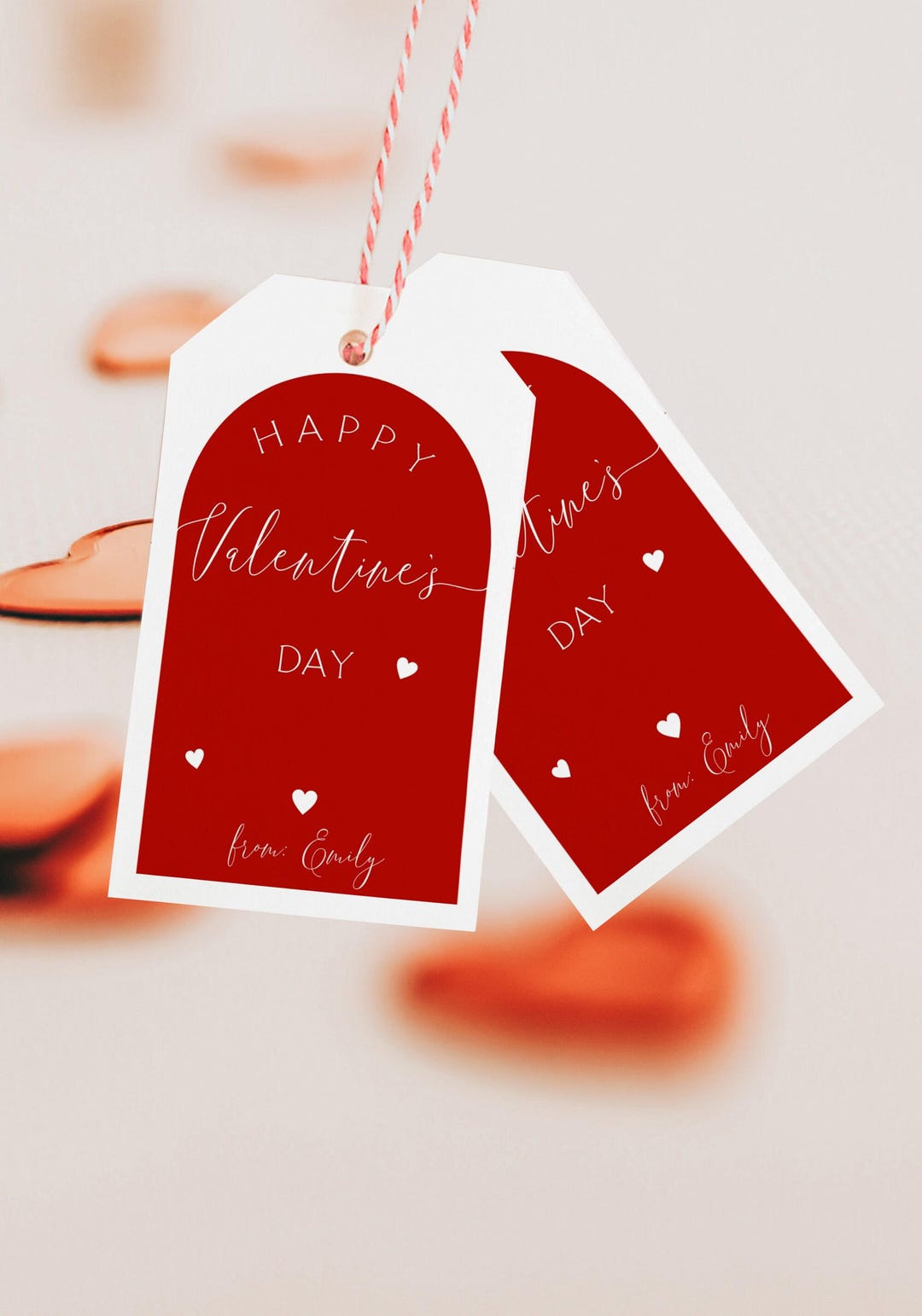 Modern Valentine's Day Tag Printable, Minimalist Valentine's Day Treat ...