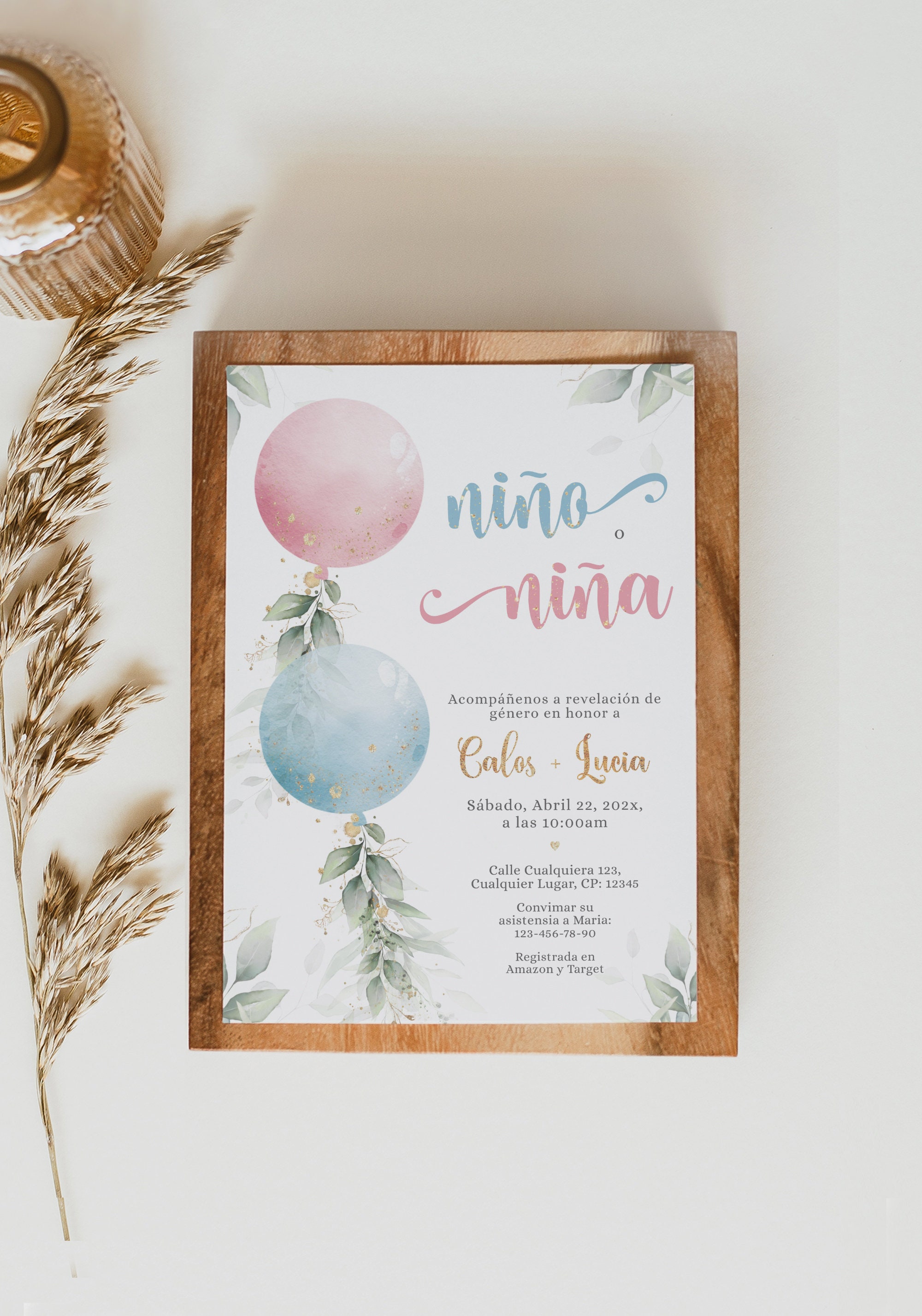 Nino O Nina Invitation Spanish Baby Shower Invitation - Etsy