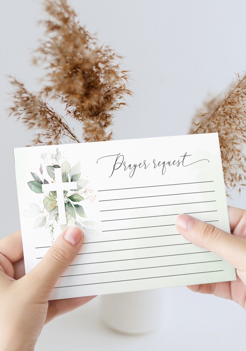 Printable Prayer Request Cards Blank Christian Note Cards - Etsy