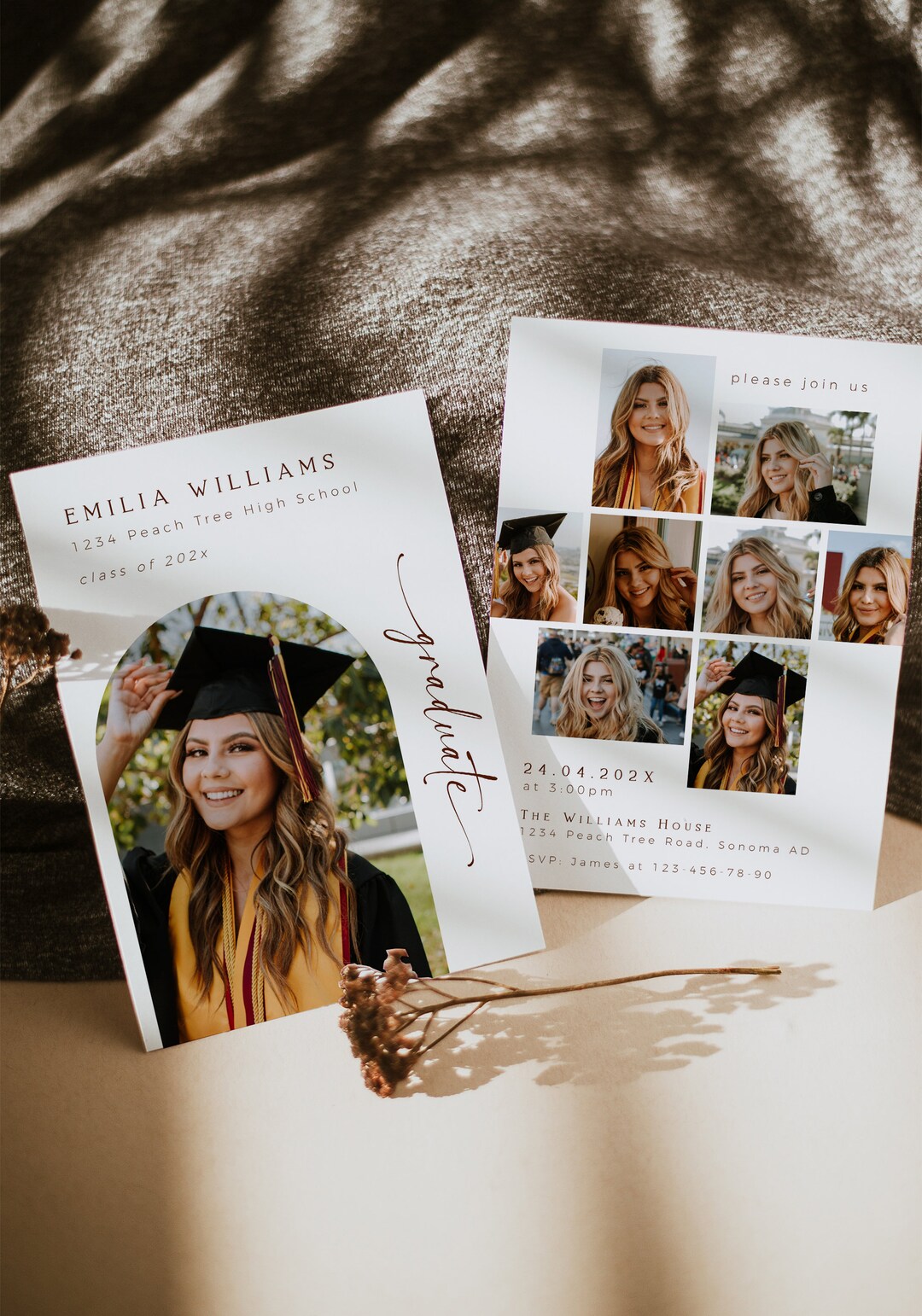 Announcement Graduation Invite Photo, Arch Graduation Party Invitations ...
