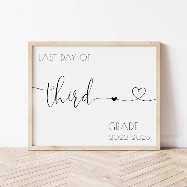 3rd Grade Sign - Etsy