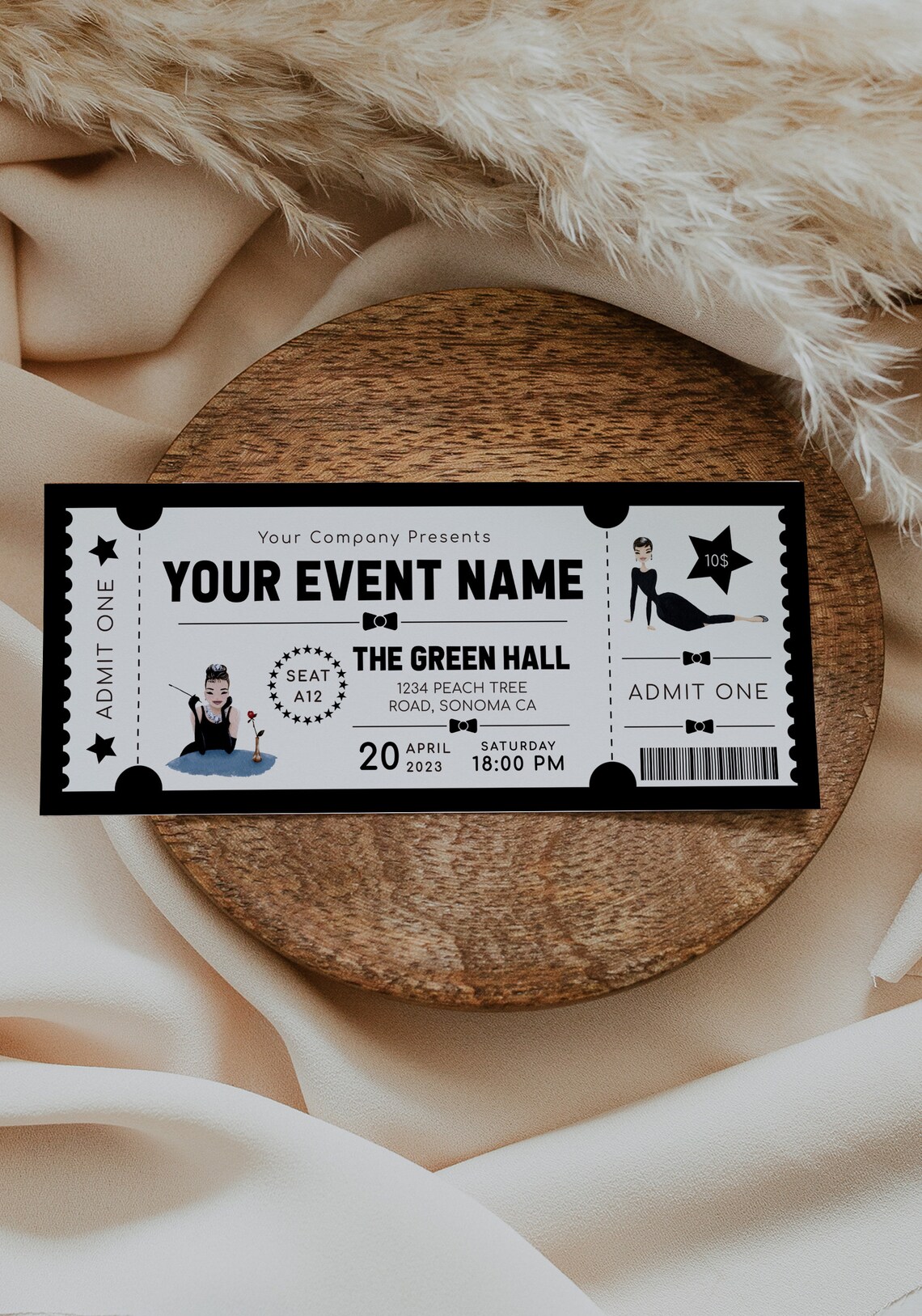 Event Ticket Printable Editable Event Tickets Birthday - Etsy