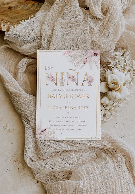 Invitacion para baby shower en Español, es nina invitation spanish baby ...