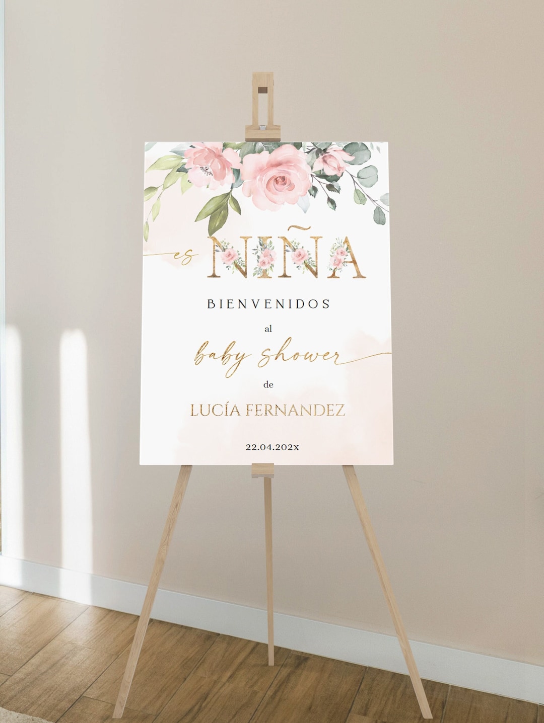 Spanish Welcome Sign Baby Shower Template, Spanish Bienvenidos Sign Es ...