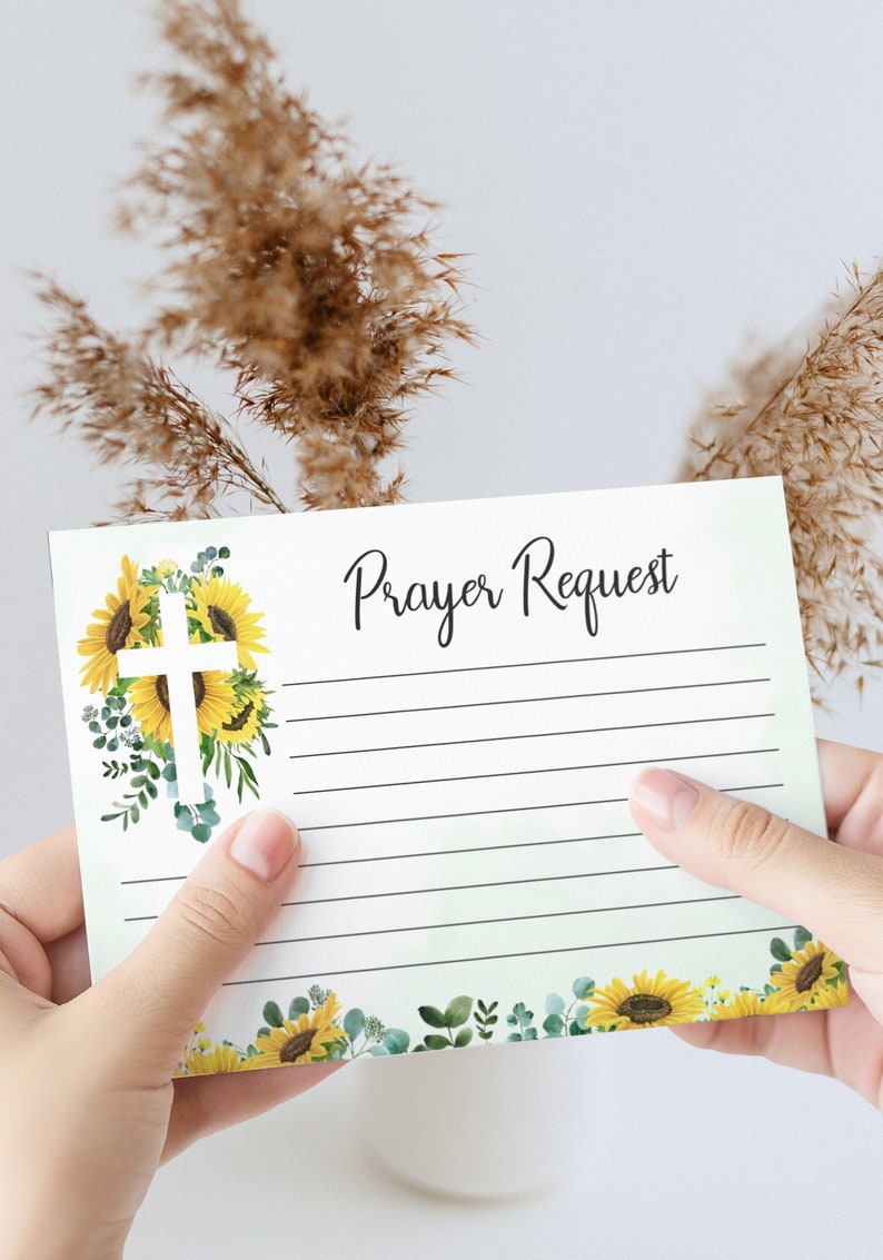 Prayer Note Cards Template, Printable Prayer Request Cards, Church ...