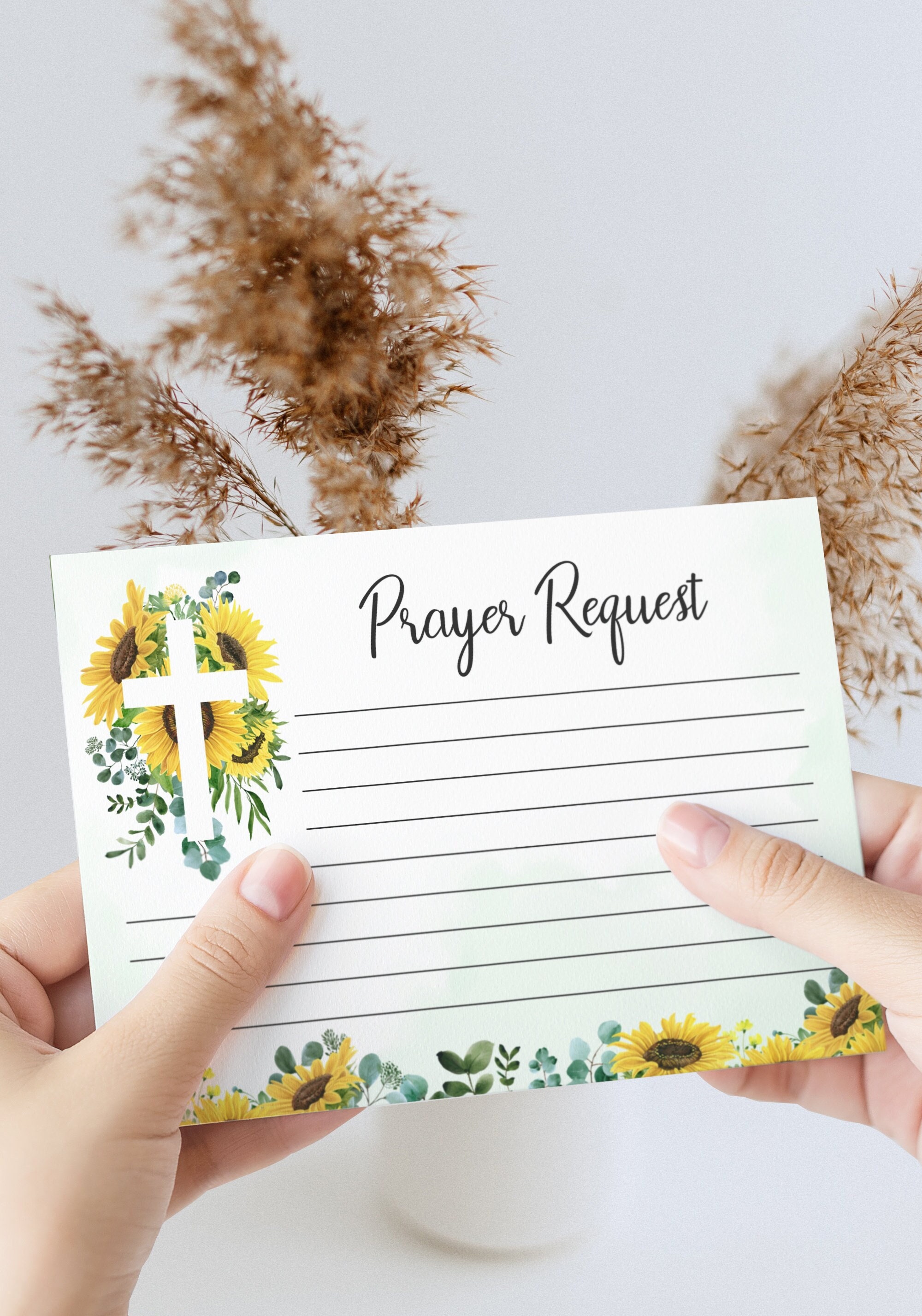 Prayer Note Cards Template, Printable Prayer Request Cards, Church ...