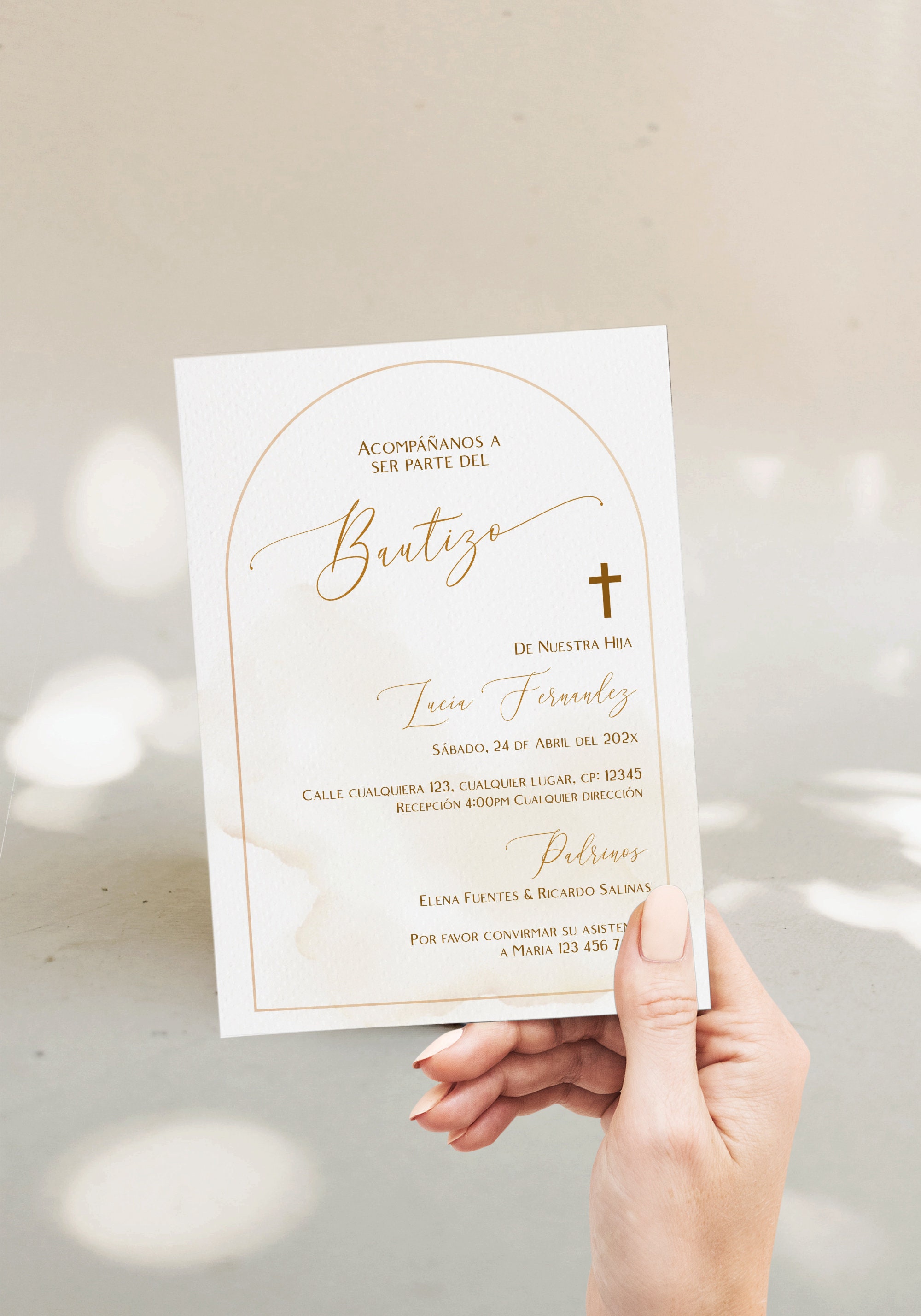 Bohemian Christening Invitations Bautizo Invitations Spanish - Etsy