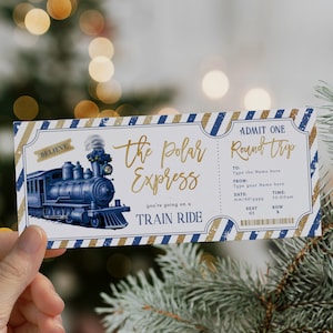 Polar Express Train Ticket, X Mas Train Ticket Template, Christmas ...