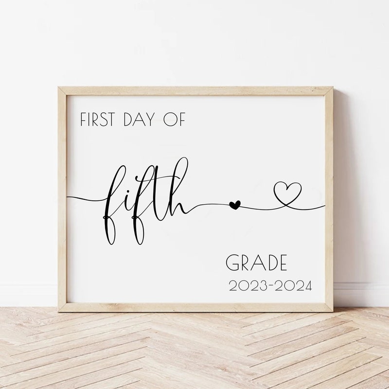 5th Grade Sign - Etsy