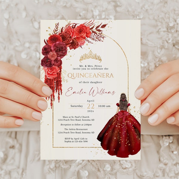 Red Quinceanera Dress - Etsy