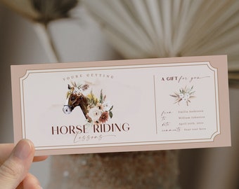 Horse Riding Lessons Ticket - Etsy