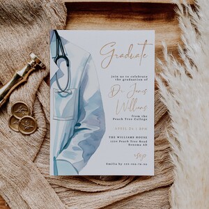 Modern Medical College Graduation Invite Template, Medical Graduation ...