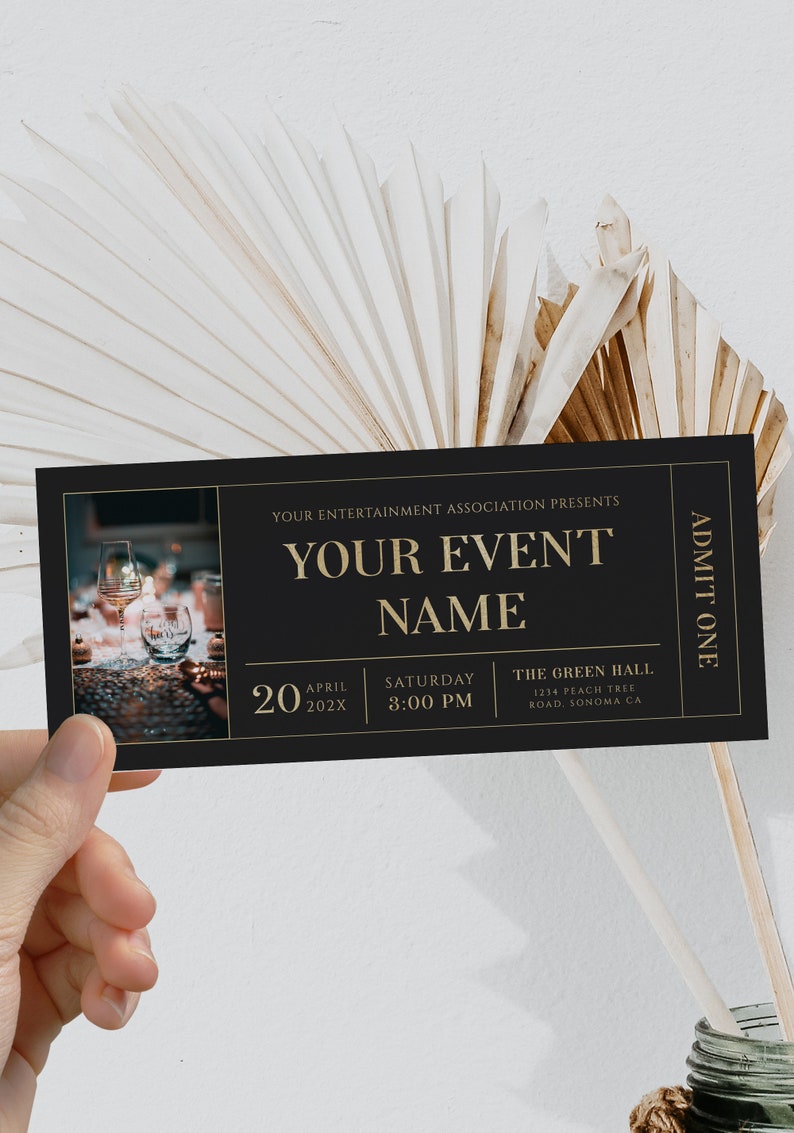 Event Ticket Template Editable Event Tickets Birthday - Etsy
