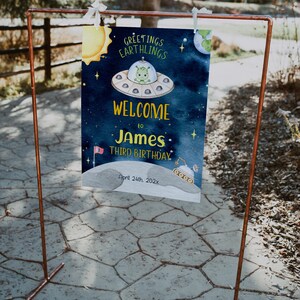 Space Alien Editable Welcome Sign, Printable, Decorations Mars Alien ...