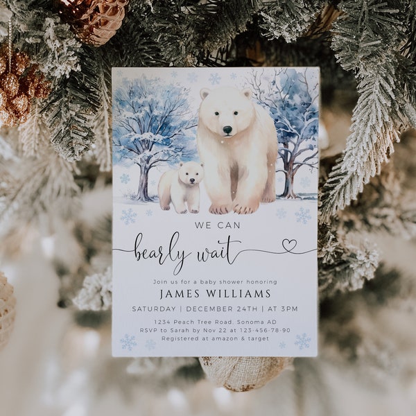 We Can Bearly Wait Baby Shower Invitation - Etsy