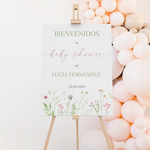 Spanish Welcome Sign Baby Shower Template, Spanish Bienvenidos Sign Es ...