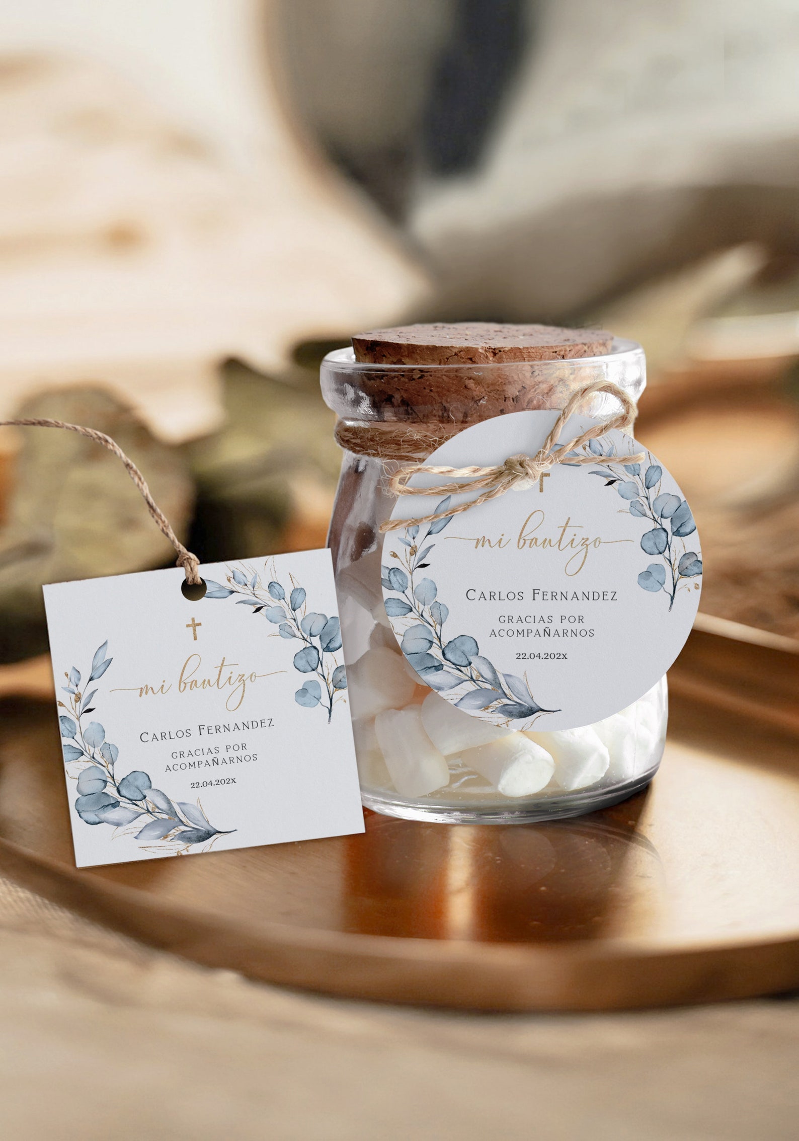 Baptism Thank You Favor Tags Label, Christening Favor Tags for Girl ...