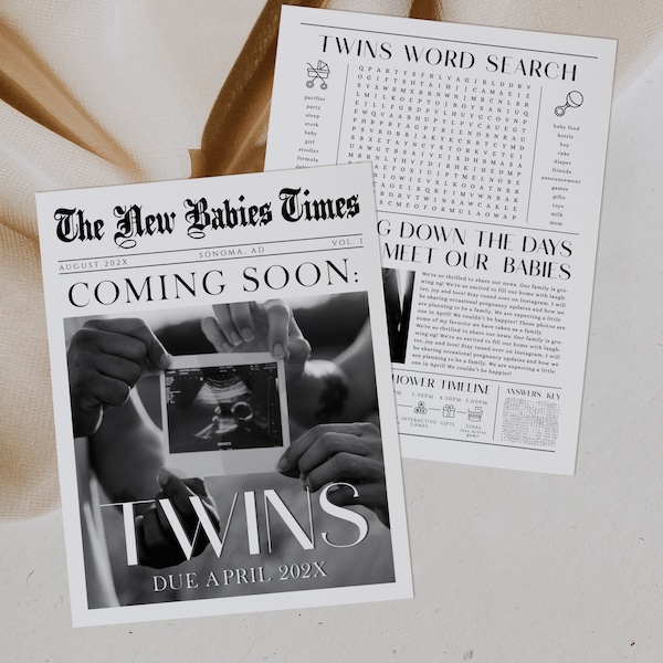 Baby Coming Soon Newspaper - Etsy