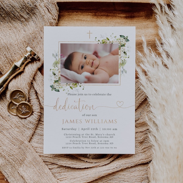 Baby Dedication Invitation - Etsy