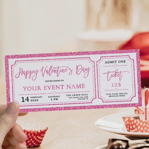 Pink Concert Ticket Printable - Etsy