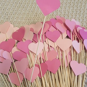 100 Heart Sticks,aisle Decorations,custom Wedding Decor, Party ...