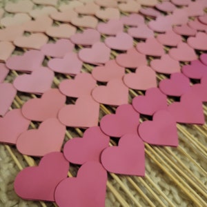 100 Heart Sticks,aisle Decorations,custom Wedding Decor, Party ...