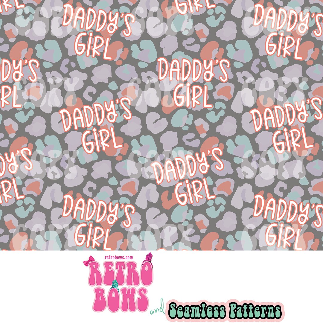 Daddy's Girl Pattern, Father's Day Pattern, Seamless Digital Pattern - Etsy