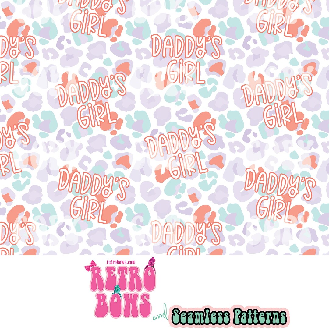 Daddy's Girl Pattern, Father's Day Pattern, Seamless Digital Pattern - Etsy