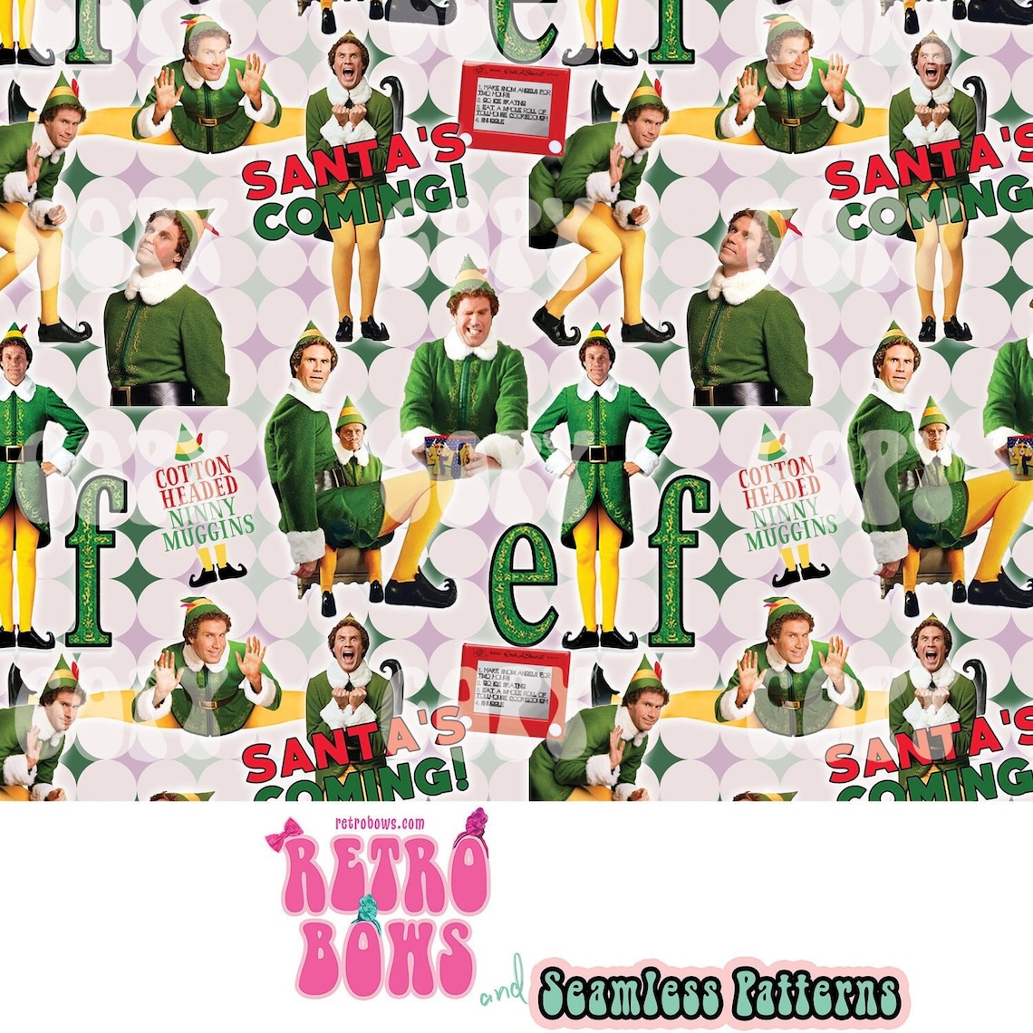 Buddy the Elf Pattern Seamless Digital Design - Etsy