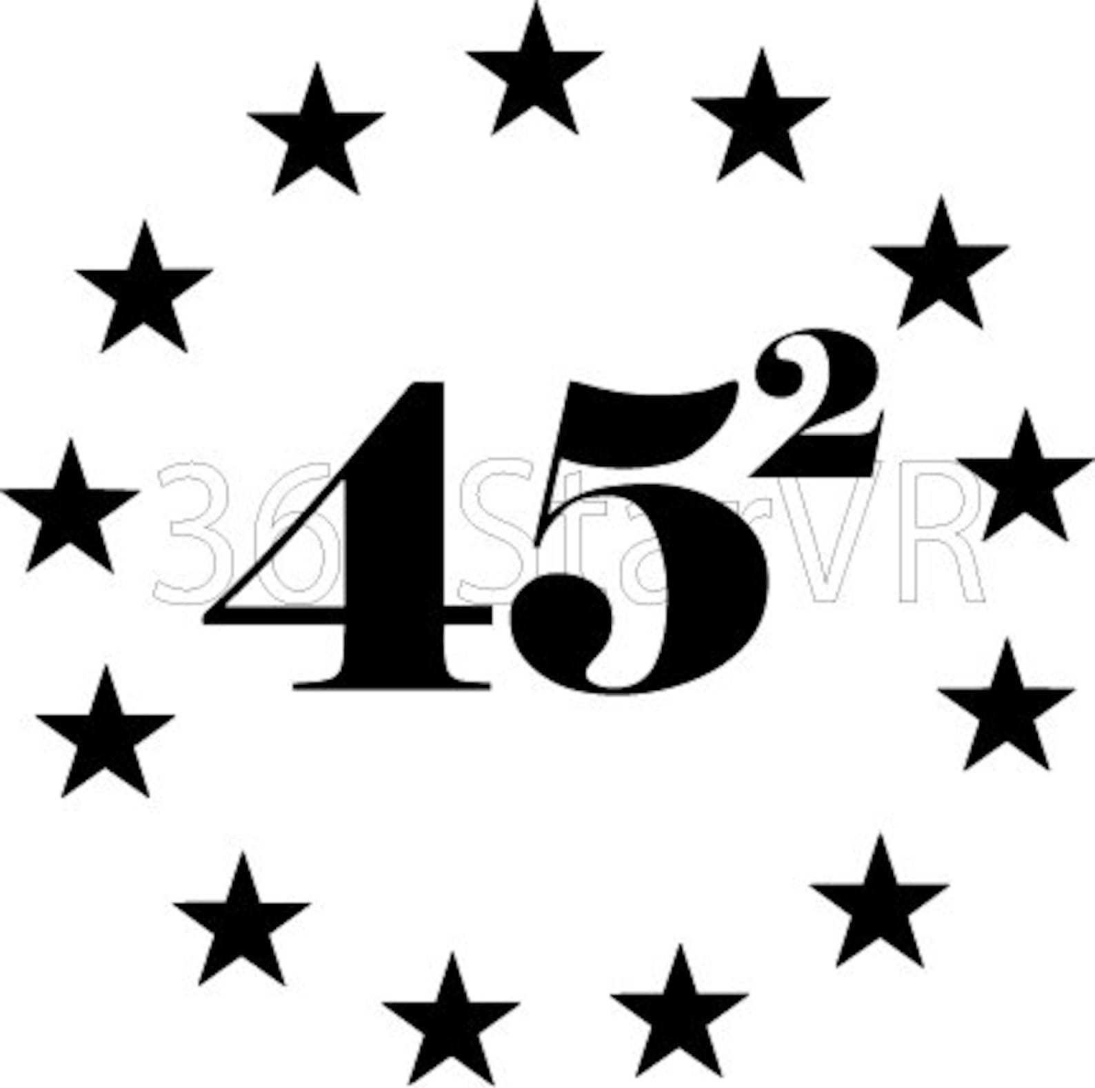 45 Squared SVG - Etsy