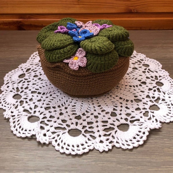 Crochet African Violet Flower - Etsy