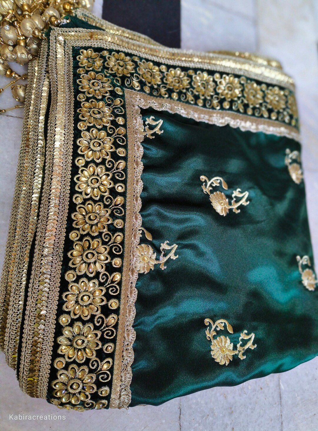 Green & Gold Afghan Desmal, Embroidered Wedding Shirni, Aina Mosaf - Etsy