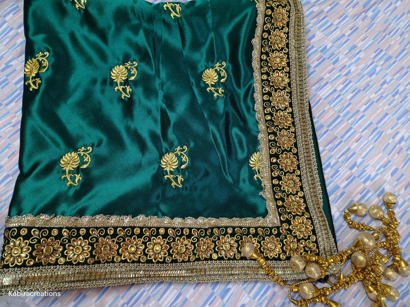 Green & Gold Afghan Desmal, Embroidered Wedding Shirni, Aina Mosaf - Etsy
