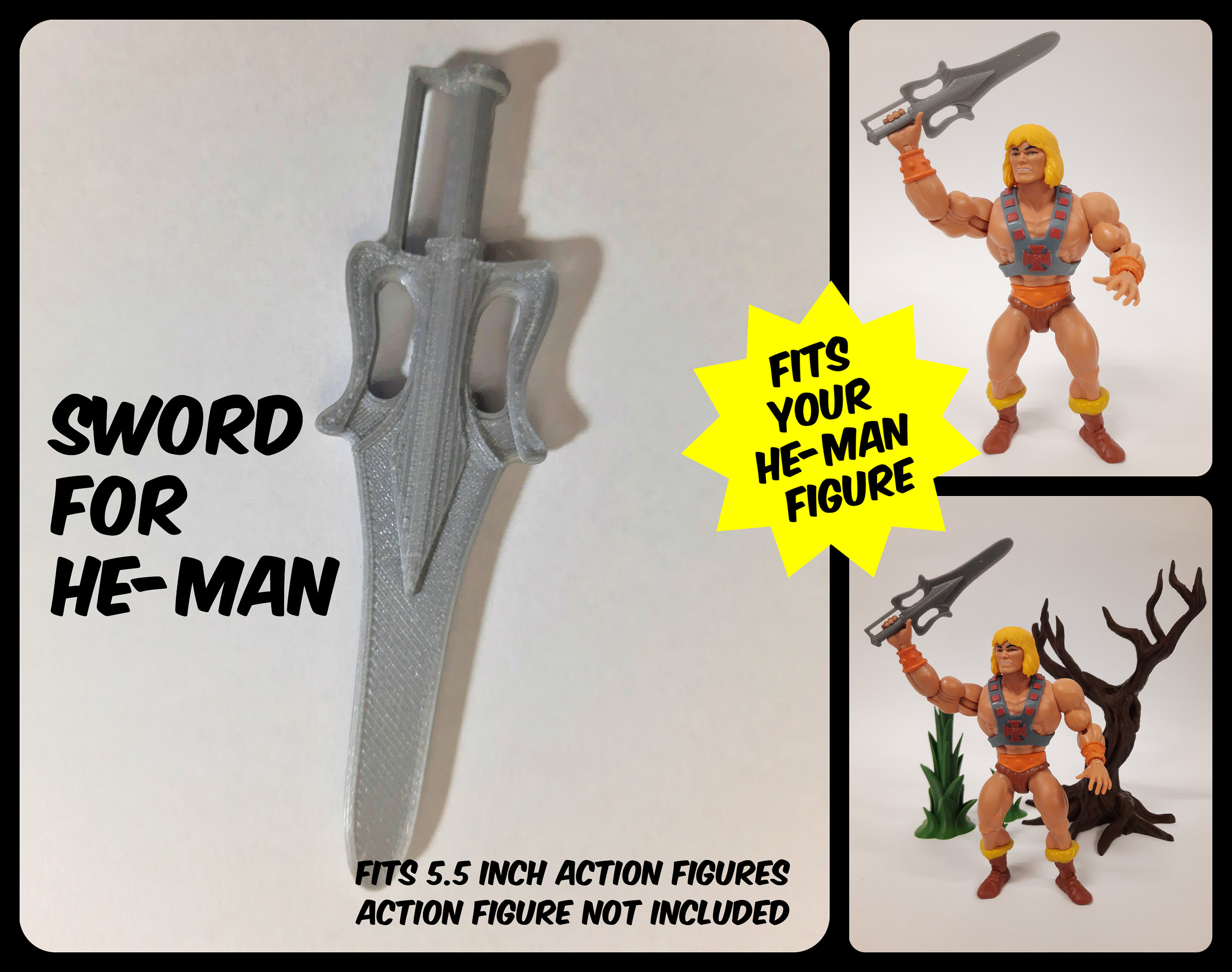 Toys & Games Toys He-Man Sword Blue Masters Universe vtg MOTU figure ...