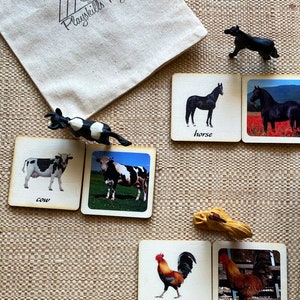 3 - Parts Montessori and Waldorf Learning Farm Animals Sustainable ...