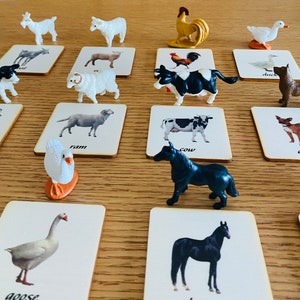 Montessori and Waldorf Learning Farm Animal, Sustainable Match Toys ...