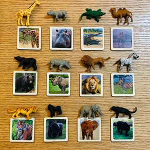 Montessori Wild Animals With Figurines Safari Toob Ltd , Matching Game ...