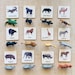 Montessori Wild Animal Matching Game With Wooden Cards - Etsy