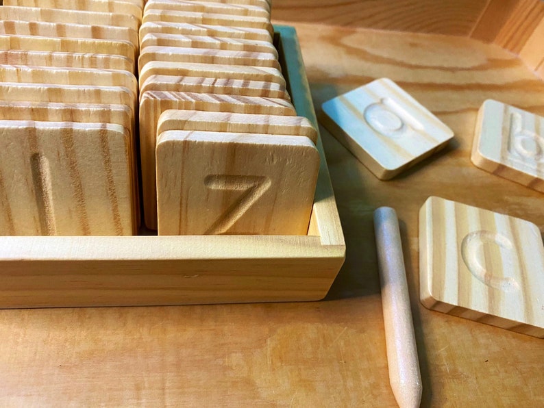 Alphabet Tracing Card, Wooden Alphabet Montessori Toys, Montessori ...