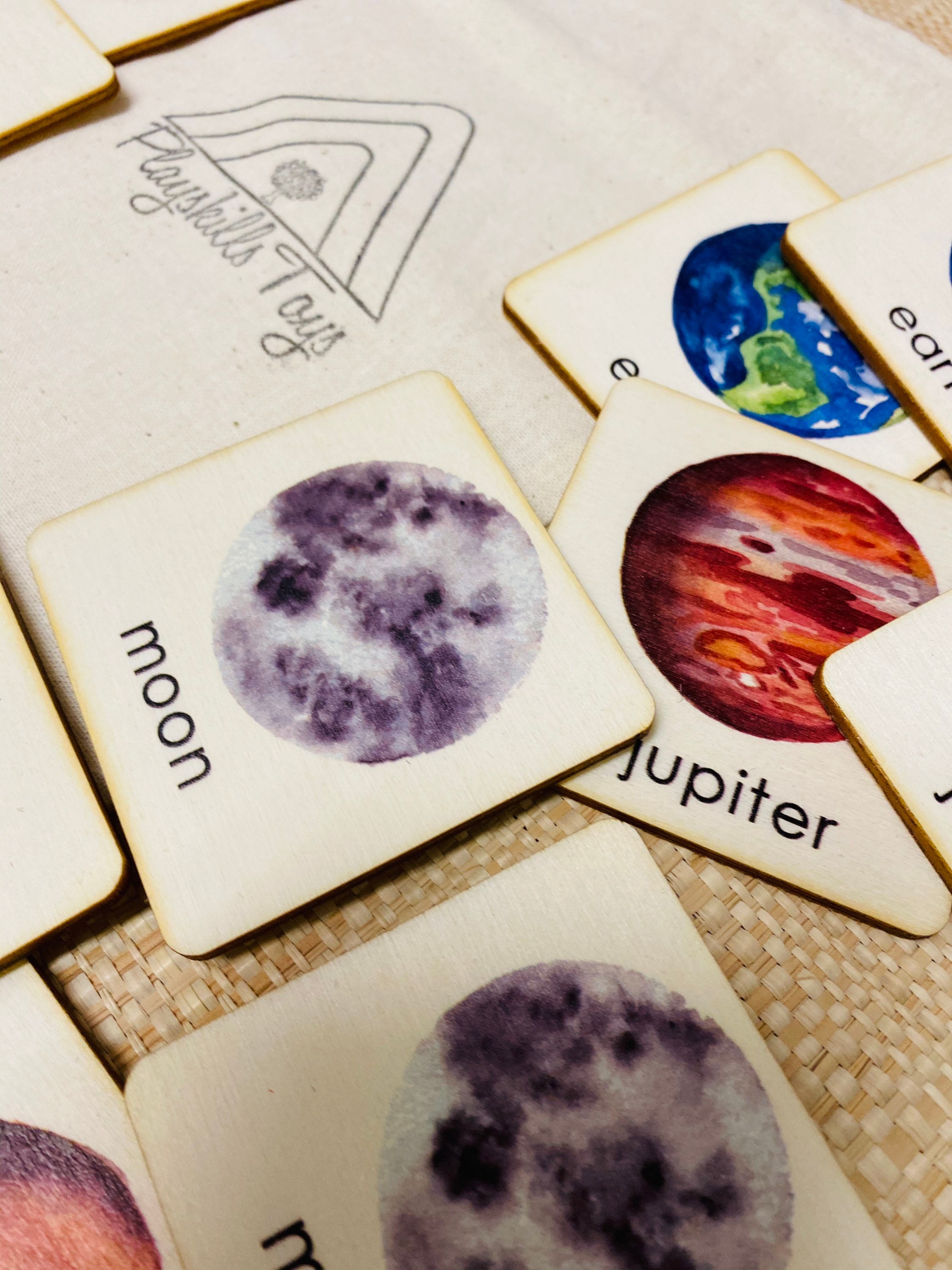 Solar System Wooden Memory Game for Kids Montessori Toys - Etsy