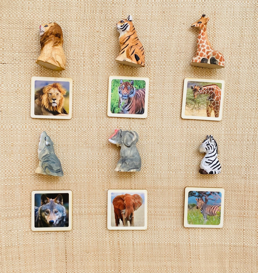 Wooden Animals Montessori and Waldorf Learning Wild Safari Ltd Animals ...