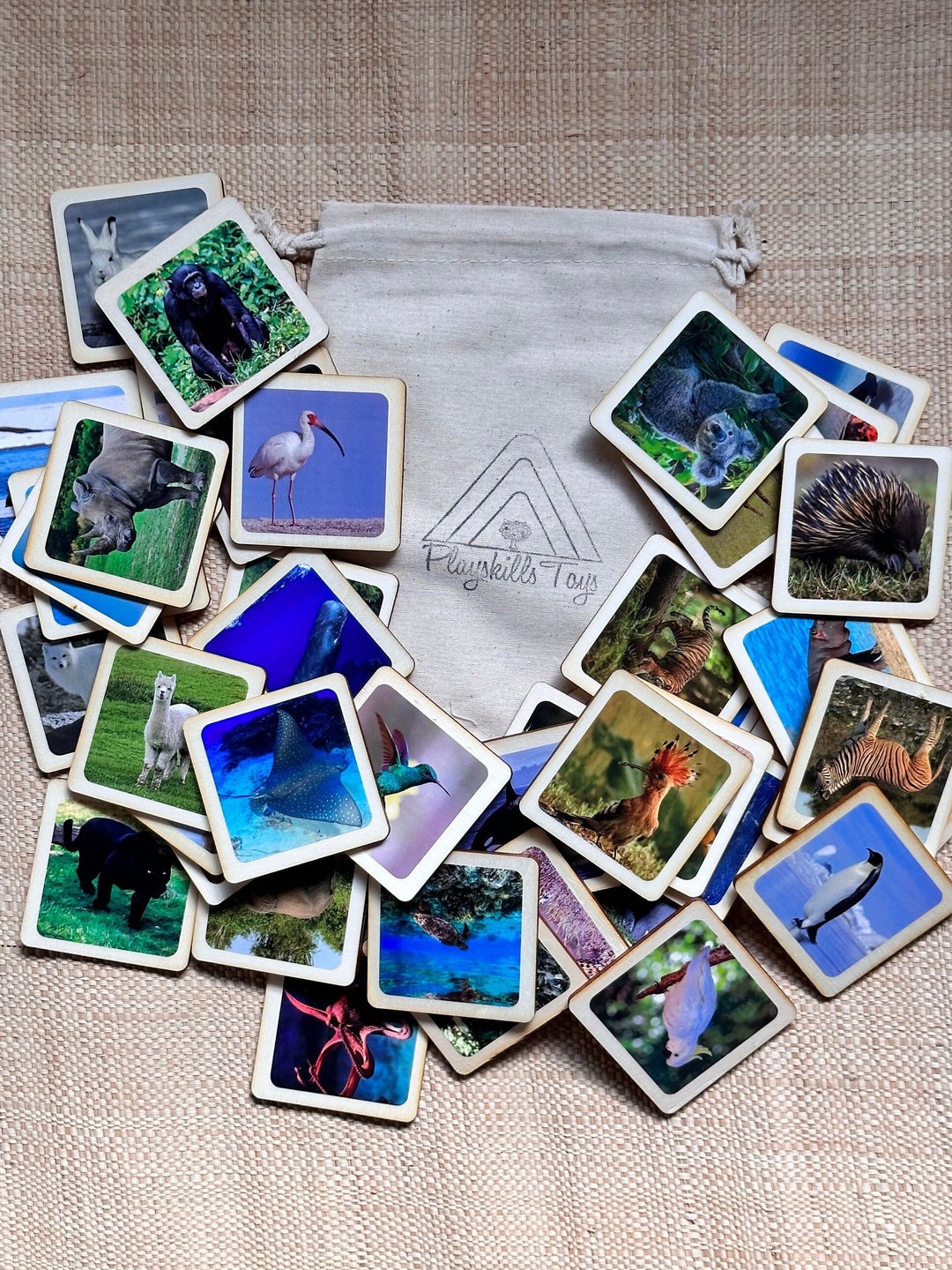 50 Flash Cards Montessori - Waldorf - Reggio Learning Toy, Wooden Toys ...